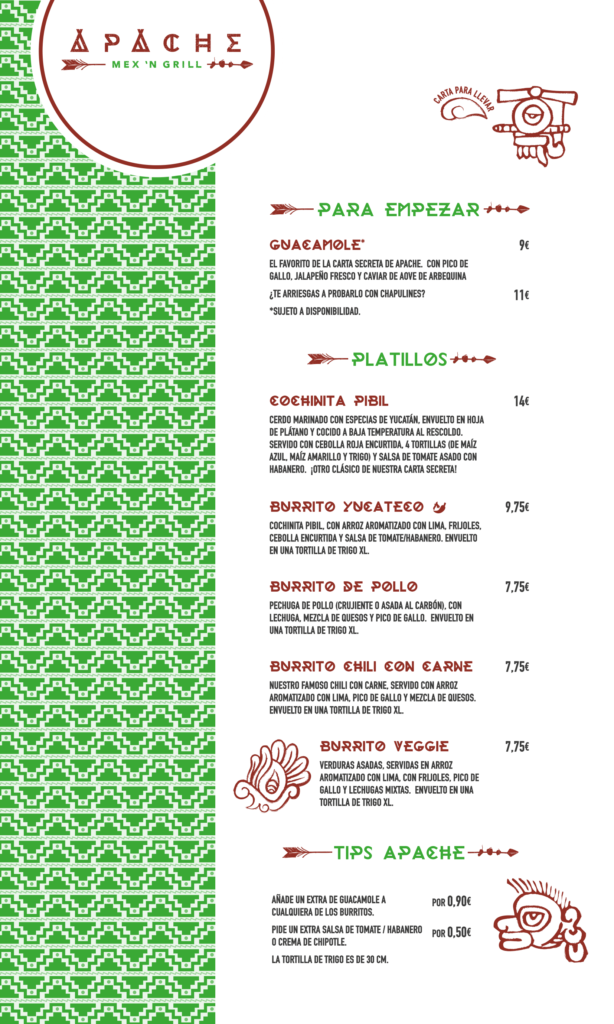 Carta – Apache Burger Grill